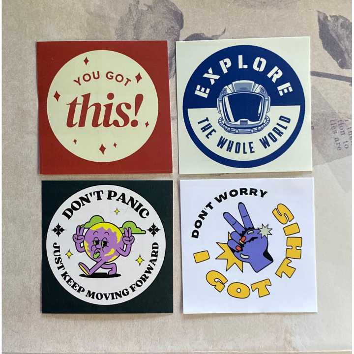 Vibes - 2 set of 4 Stickers (MKEP) | Daraz.com.np
