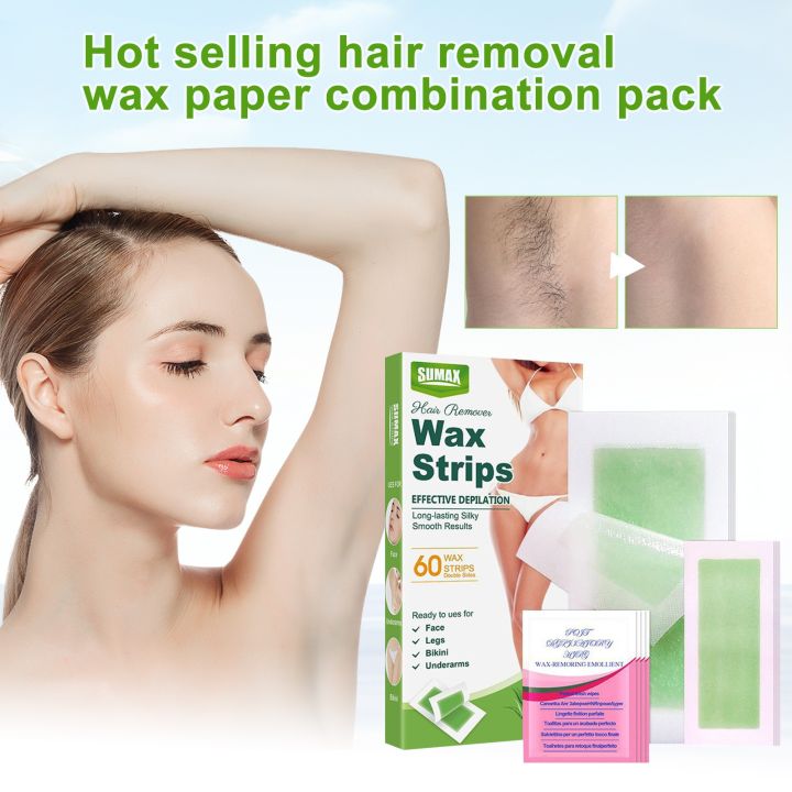20Pcs Set Professional Hair Removal Wax Strips For Depilation Double ...