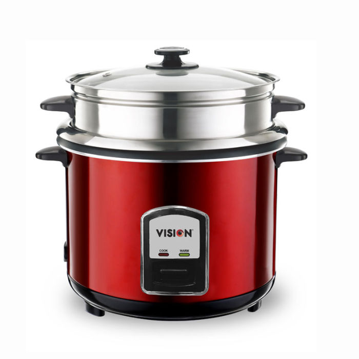 Vision REL-40-06 Regular Single Pot Rice Cooker 1.8L Red Stainless ...
