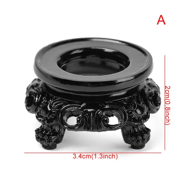 Black Globe Stone Holder Home Decor Sphere Pedestal Crystal Ball Base ...