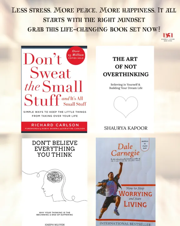 Book Combo( Don't Sweat the Small Stuff, The Art Of Not Overthinking ...