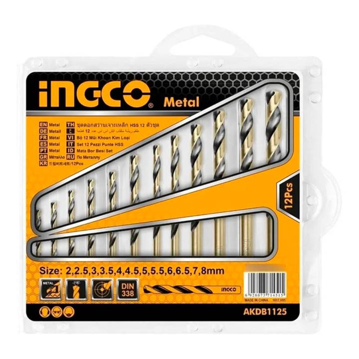 Ingco 12 Piece HSS Twist Drill Bit Set For Metal And Steel | Daraz.com.np