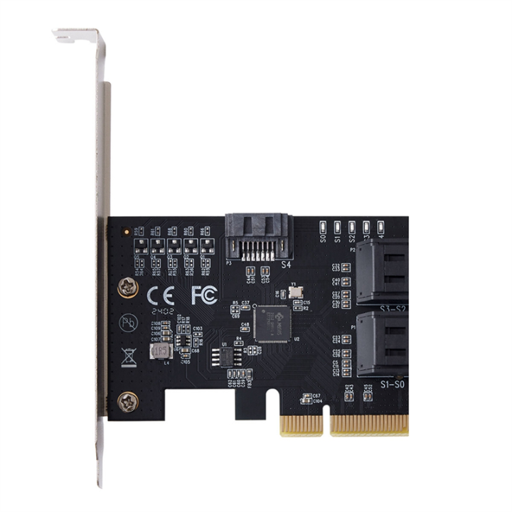 5 Port SATA III PCIE X4 to SATA 3.0 PCI Express Converter Computer Hard ...