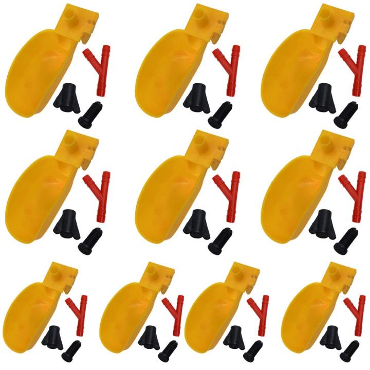 10 set Quail Waterer Automatic Bird Water Cups For Cage Hang Drinker ...