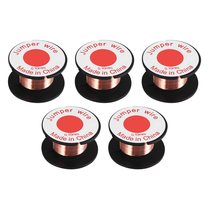 NAMUNY 5 Pcs 0.1Mm Diameter Copper Soldering Solder Enamelled Reel Wire ...