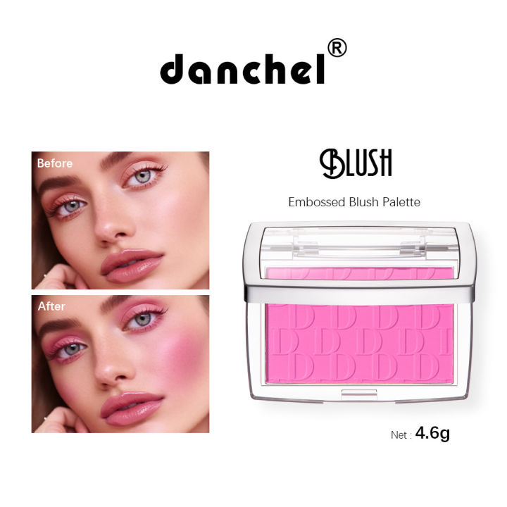 HOT Danchel Powder Blush Peach Pink Coral Tint Makeup 3D Relief Blush ...