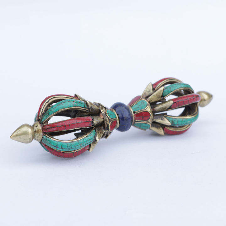 Stone Inlaid Tibetan Brass Vajra /Dorje-Lotus Handicrafts | Daraz.com.np