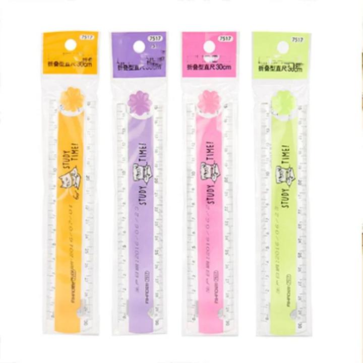 30CM Multifunction DIY Drawing Rulers Cute Kawaii Study Time Color ...