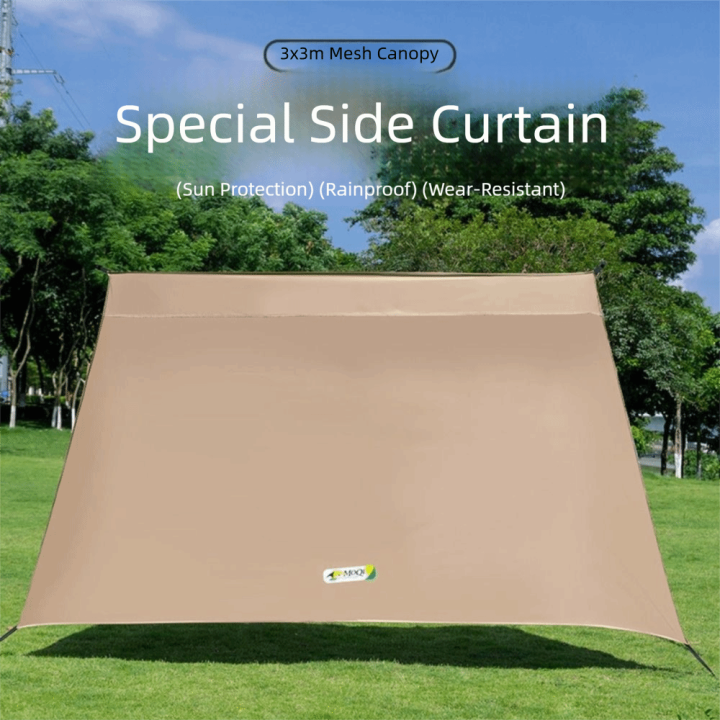 Protective Cover Waterproof Canopy Side Walls Silver Coated Side Panel ...