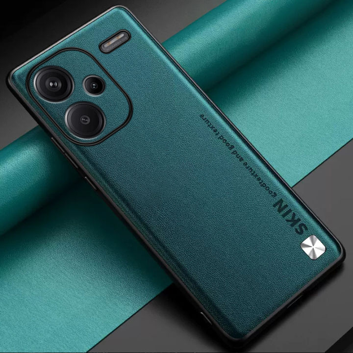 Vantime Case for Xiaomi Redmi Note 13 Pro Plus 5G Pro+ Luxury PU Leather Soft Rubber Frame ...