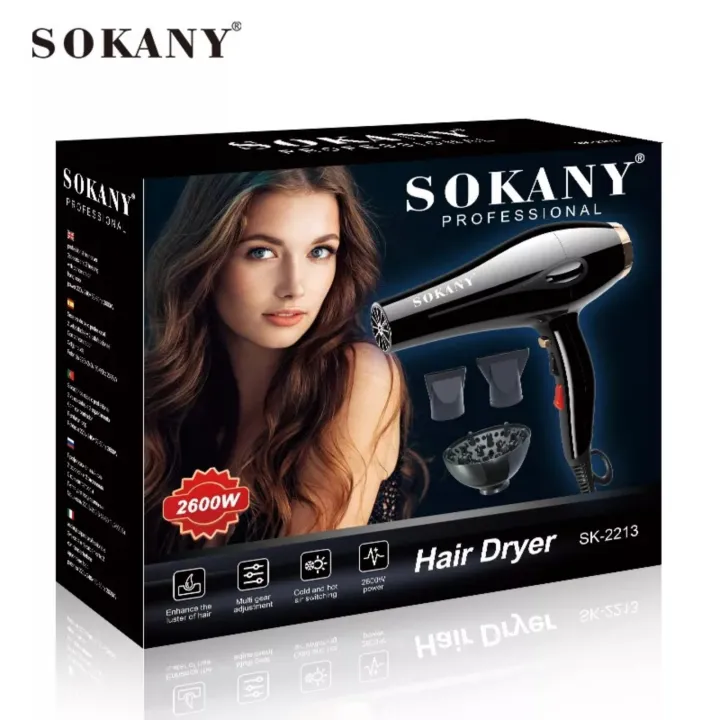 SOKANY Hot And Cold Air Hair Dryer 3 In 1 Concentrator And Diffuser ...