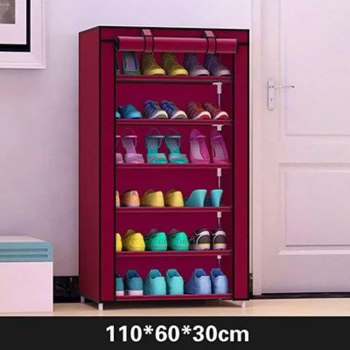 6 Layers Portable And Folding Multi-Purpose Shoe Rack, Organiser & Shoe ...