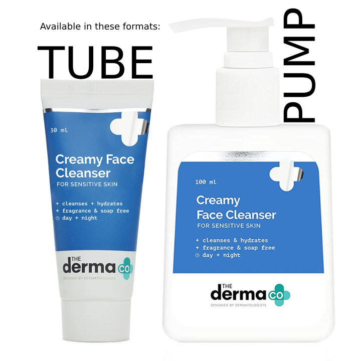 The Derma Co Creamy Face Cleanser, Gentle Skin Cleanser For Normal To ...
