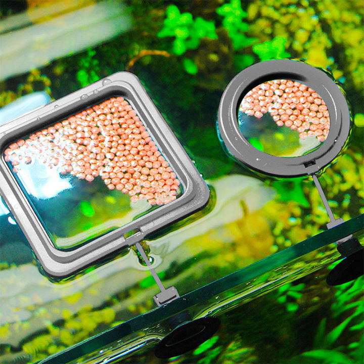 Aquarium feeding ring fish tank station floating food tray feeder ...