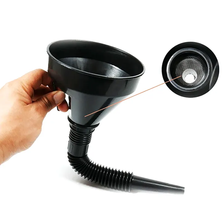 Universal Oil Funnel With Filter Pipe Handle Set Diesel Gas Fuel Filler ...