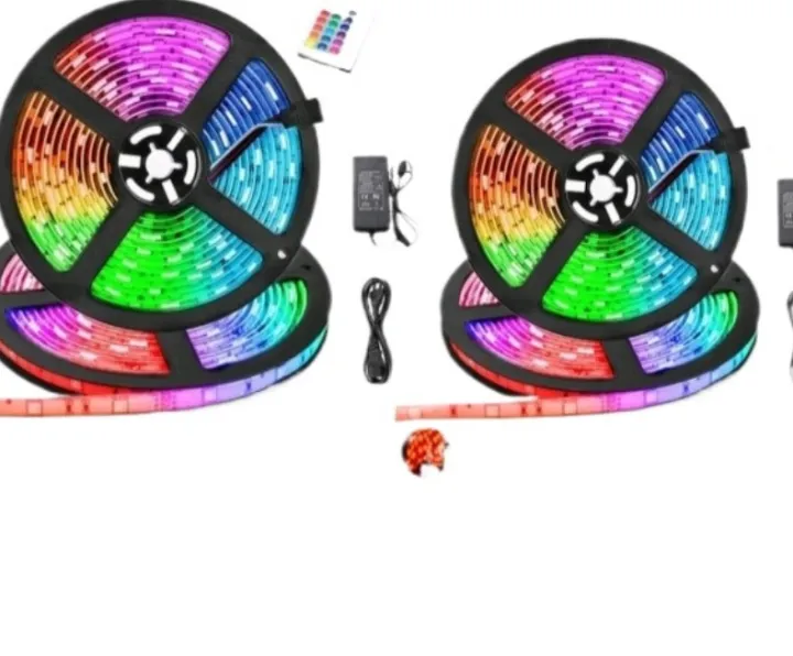 10 Meter RGB Led Strip Light With Multicolor Options With Remote Steep ...