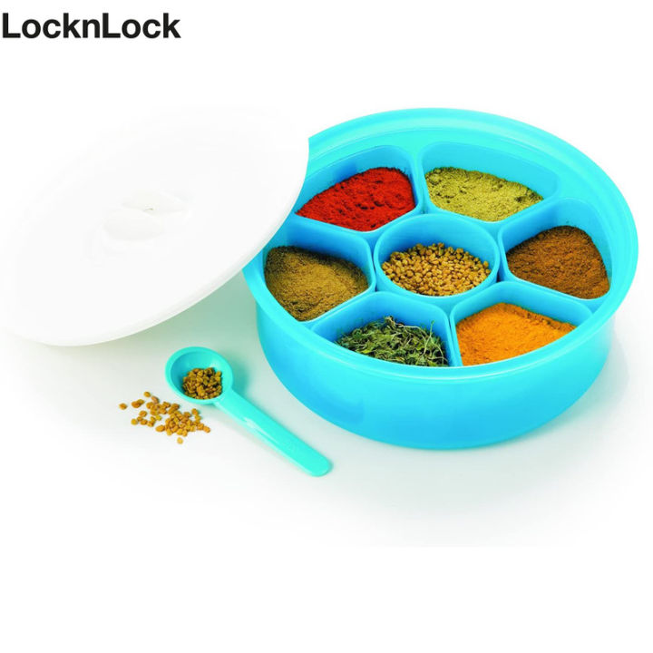 LocknLock Spice Kit 1.6L / 20cm 7 Section Masala Container | Daraz.com.np