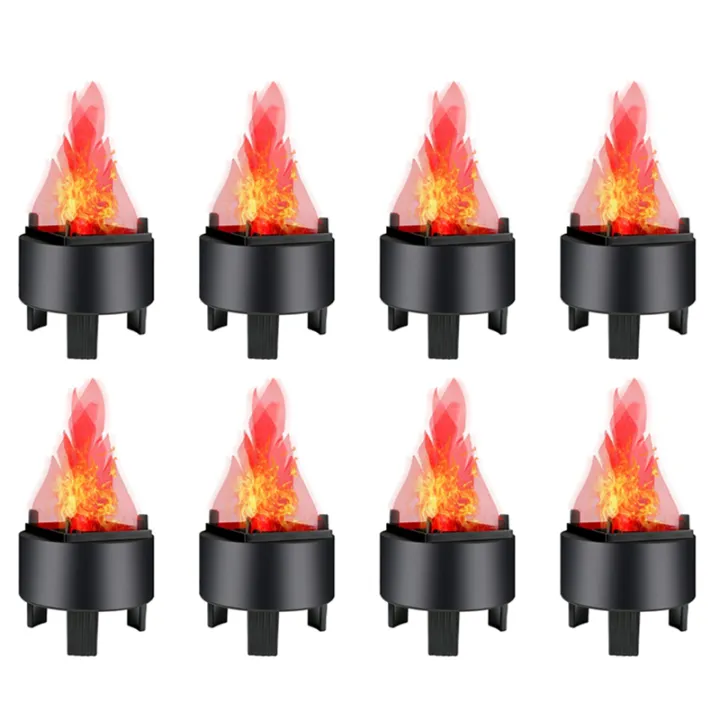 8X LED Fire Flame Effect Light Artificial Electric Flicker Campfire ...