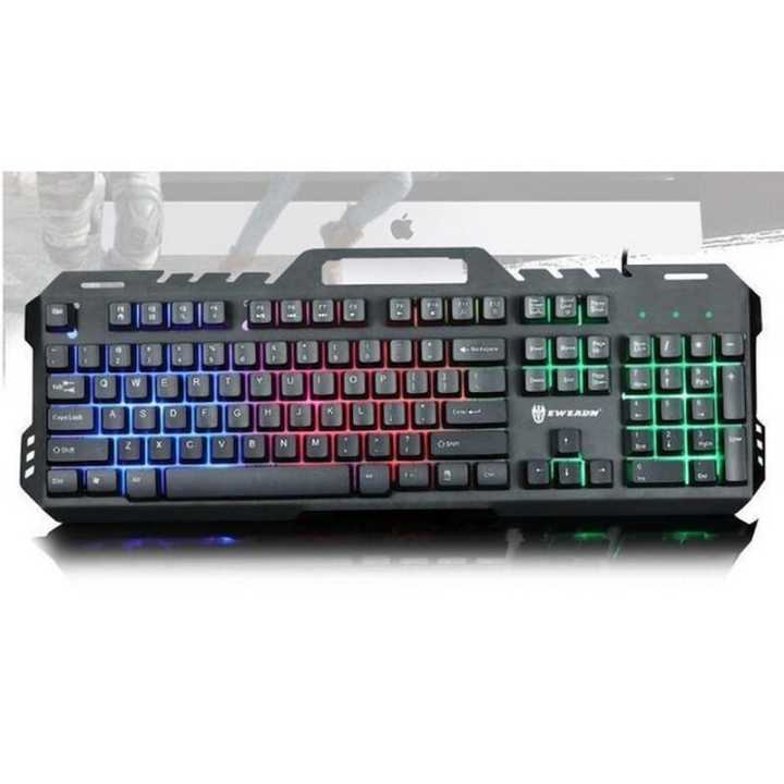 GT5 Metal Rainbow Backlit Gaming Keyboard - Black | Daraz.com.np