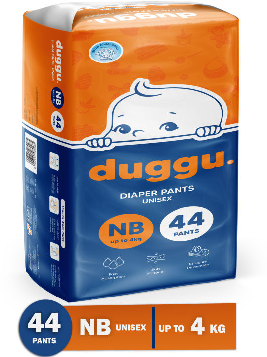 Baby Diaper Pants | Duggu | New Born | Upto 4 Kg | 44 Piece Pack ...