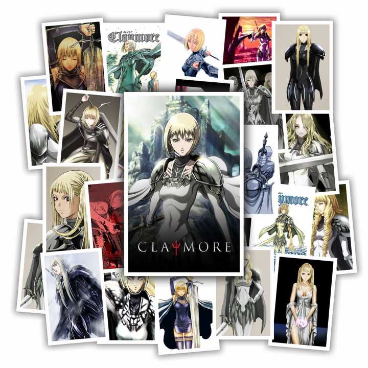 KYVOR Claymore Anime Collectible Sticker Pack of 25pcs (10cm x 15cm ...