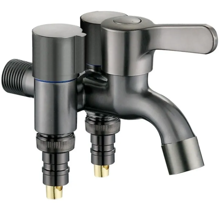 New Multifunction Three Tap Faucet Double Outlet Dual Control Angle ...