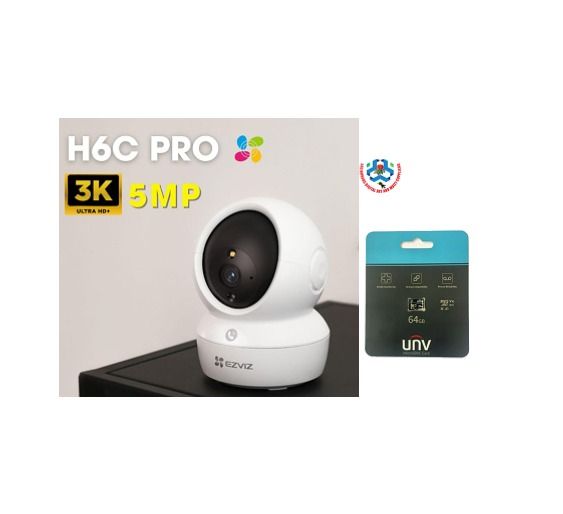 Ezviz 3K H6C Pro 5MP Indoor Color Night Vision,2.4/5GHz Dual Band Wifi ...