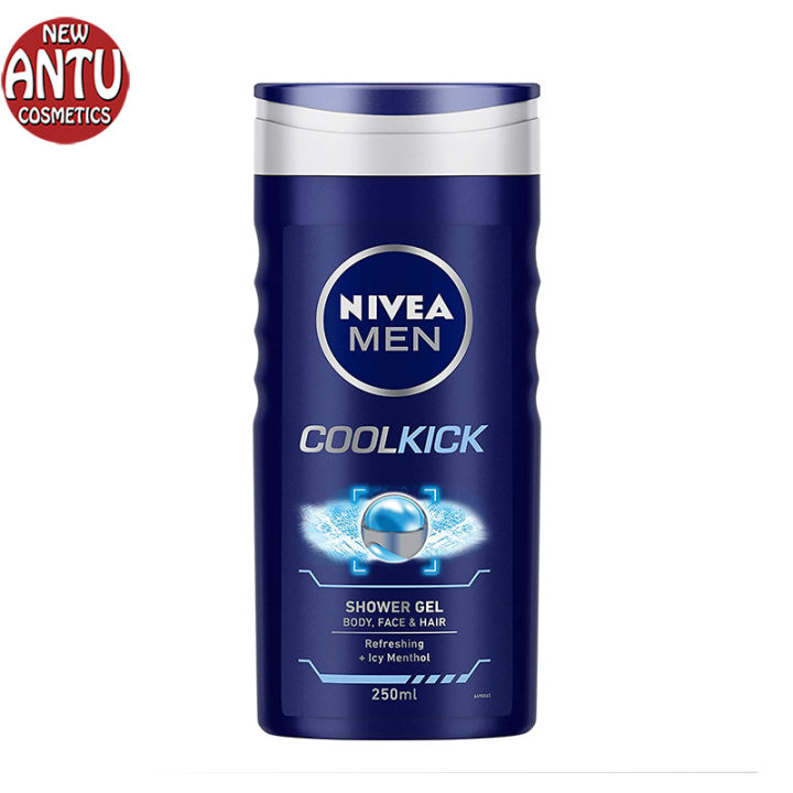 Nivea Cool Kick 24hr Fresh Effect 3-in-1 Shower Gel - 250 ml | Daraz.com.np