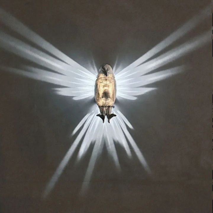 3D Animal Owl Wall Operated Cute LED Wall Eagle Shape Projector for ...