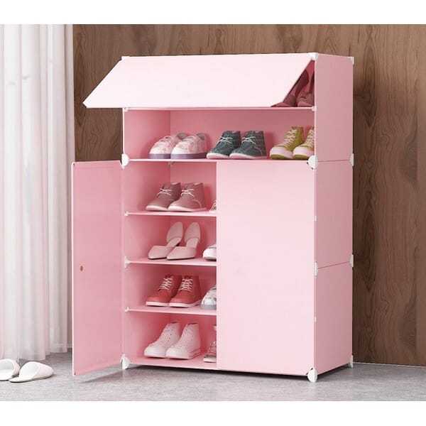 Plastic 6 Tier Shoe Rack (Color pink ) | Daraz.com.np