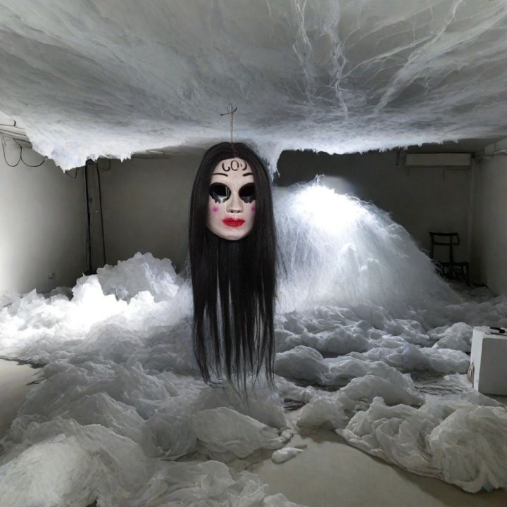 Movie Prop Realistic Halloween Scary Look Comfortable Wear 3D Plastic ...