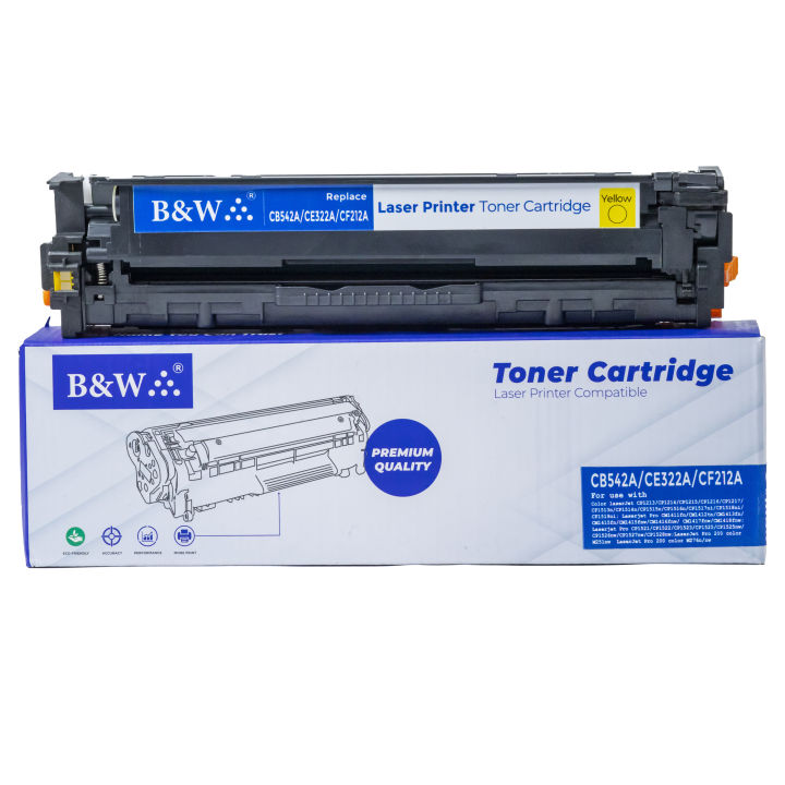 B&W CRG- CB542A/CE322A/CF212A Color Cartridge Compatible For HP ...