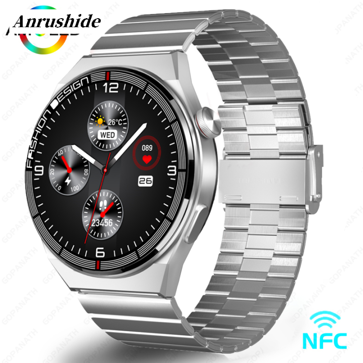 Anrushide GPS IOS Call Heart Rate Waterproof NFC Smart Watch Screen ...