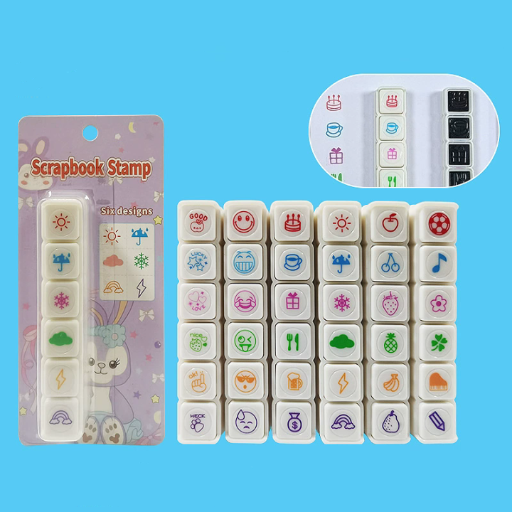 RHS Online 1PCS Mini Stamp Self Inking Seal Diary Journaling Decoration ...