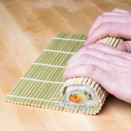 Kimbab And Sushi Roller Mat | Natural Bamboo Flexible Easy To Use Sushi ...