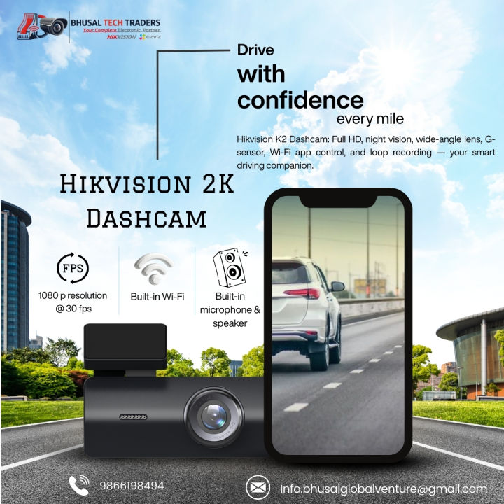 Hikvision K2 Full HD Car Dashcam | Daraz.com.np
