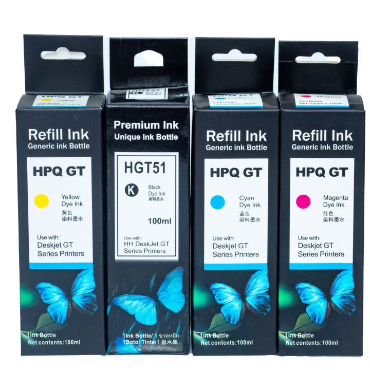 GT-Series Refill Ink for HP INK Tank Printers - GT51 and GT52 Color Ink ...