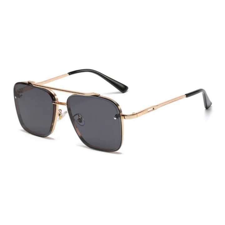 Golden Frame Square Rimless Sunglasses For Men | Daraz.com.np