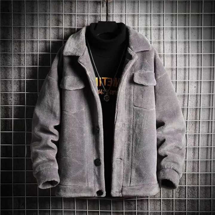 Inside Fur Warm Jacket For Winter With Front Bottom And Pocket Design ...