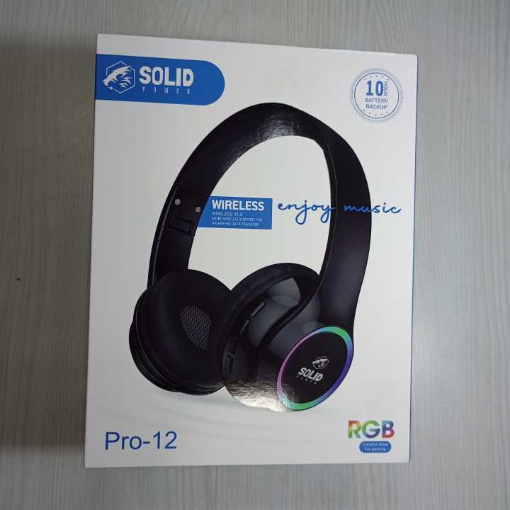 Soldi Power Wireless RGB Light || Bluetooth Headphones, Wireless/Wired Over Ear Headset, HI-Fi ...