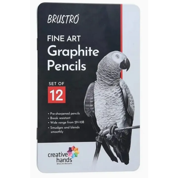 Brustro Fine Art Graphite Pencils Set Of 12 | Daraz.com.np