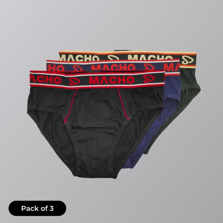 Amul Macho Smart Cut Cotton Brief Underwear For Men (Pack Of 3) | Amul ...
