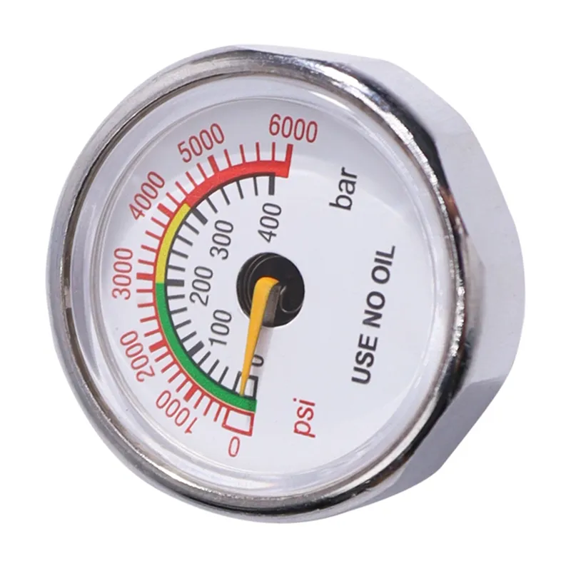 1 PCS 1/8NPT Thread Back Axial Connection Gas Pressure Gauge 33mm ...
