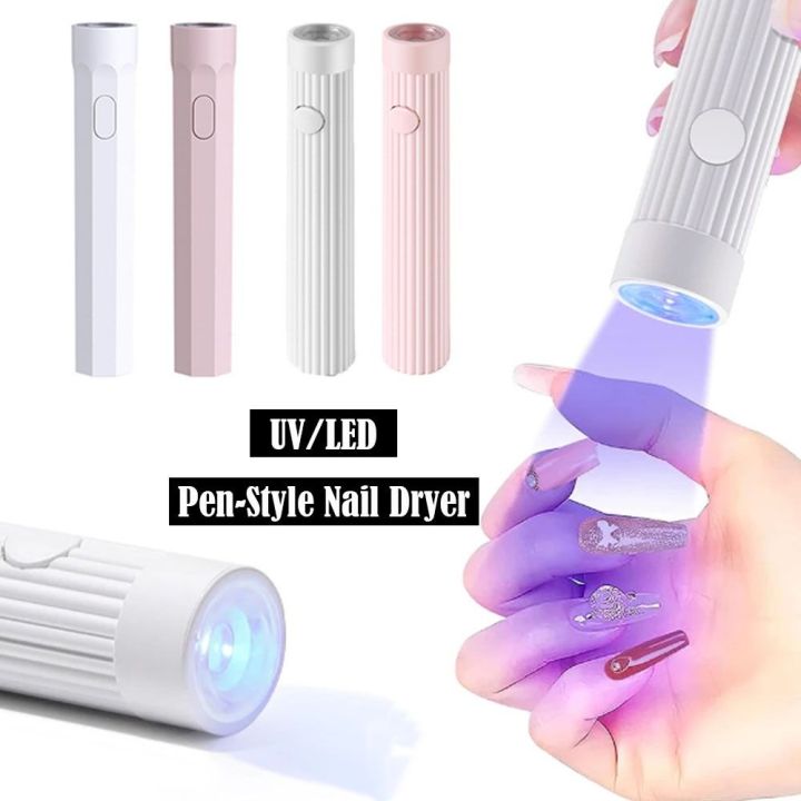 Portable UV/LED Pen-Style Nail Dryer Gel Nails Fast Curing UV Light Handheld Mini Nail Lamp Nail ...