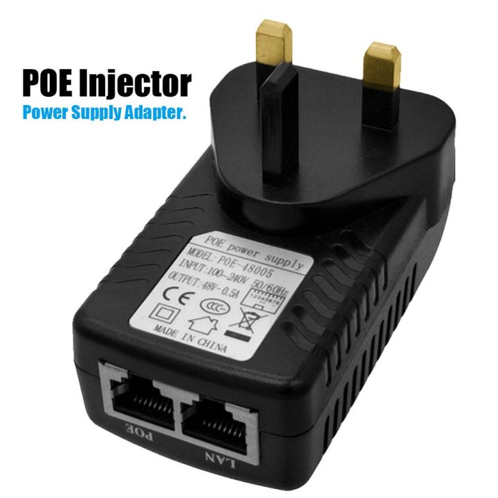 Universal UK Plug CCTV IP Camera POE Injector POE Switch Adaptors Over ...