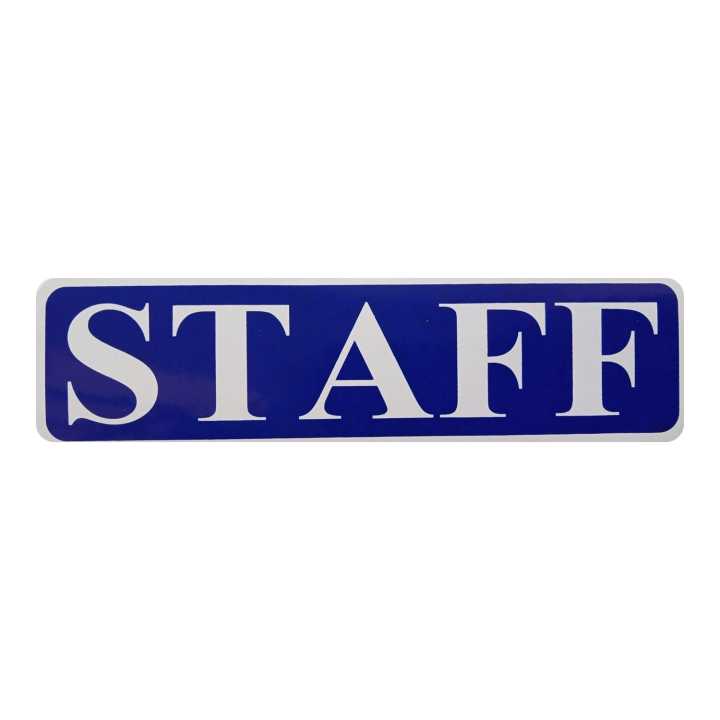 1pcs 20/5.5cm Blue "Staff" Sign/ Sticker For Office And Restaurant ...