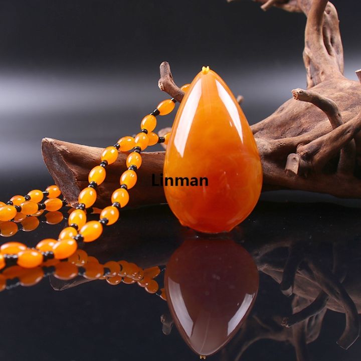 Linman 【 】Men's and Women's Fashion Jewelry Old Beeswax Necklace Men's ...