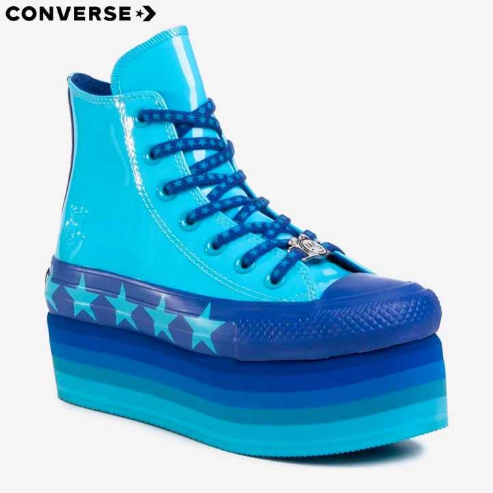 Converse X Miley Cyrus Chuck Taylor High PlatForm Blue Hi Shoes For ...