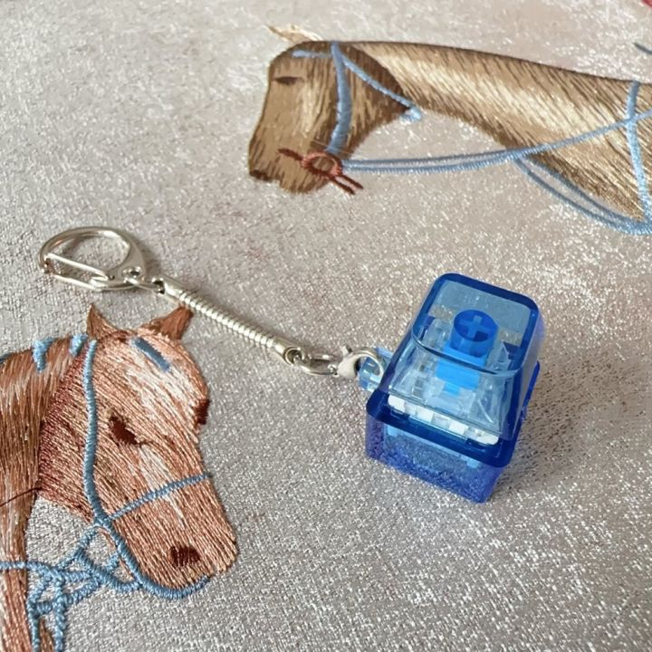 Relaxing DIY Keyboard Fidget Keychain With Light Keycap Clicker Toy ...