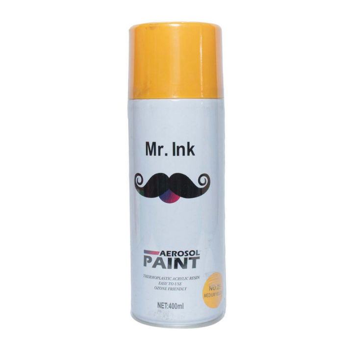 Mr.Ink Aerosol Paint N0.255 Medium Yellow 400 Ml | Daraz.com.np
